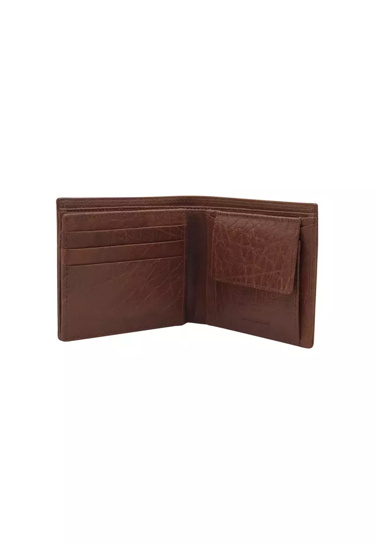 Buy Oxhide Men Wallet with Coin Pouch - Bifold Wallet Brown J0018 Oxhide Online | ZALORA Malaysia