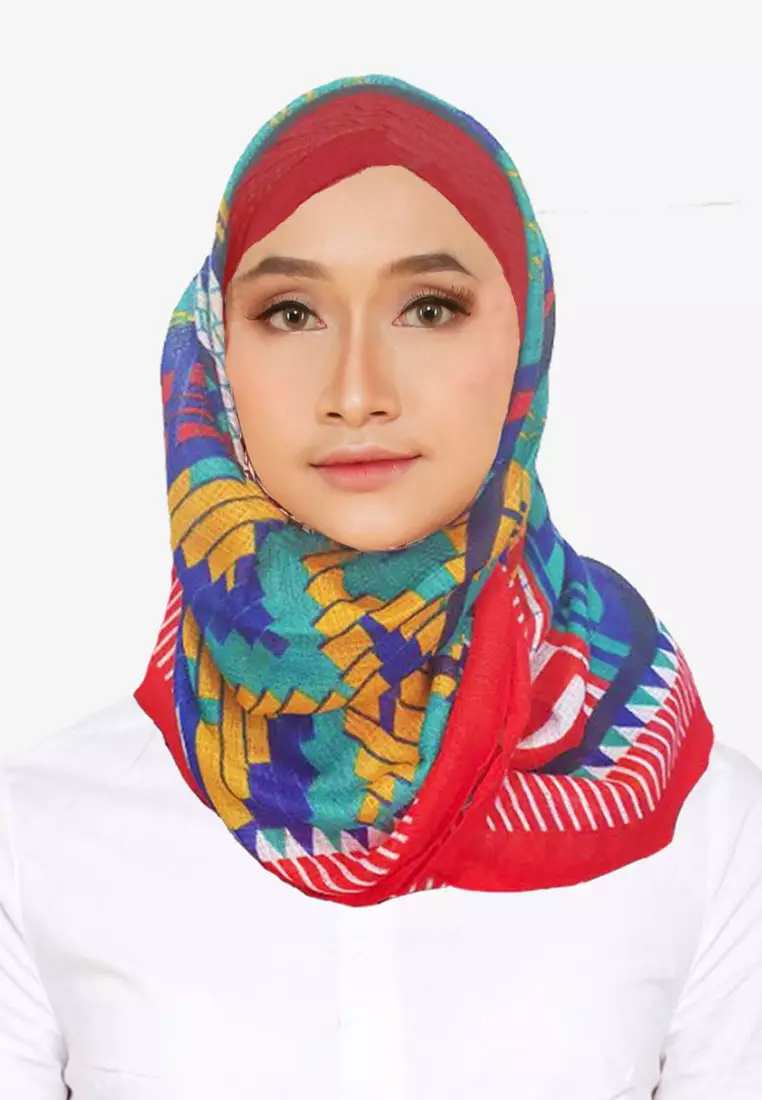 Jual San Marco Labyrinth Hijab Pashmina Red Original 2024 | ZALORA Indonesia