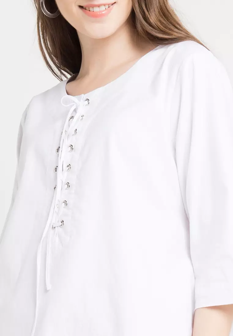 Jual ELLE Tunic With Rope Binding On The Front Original 2026 | ZALORA ...