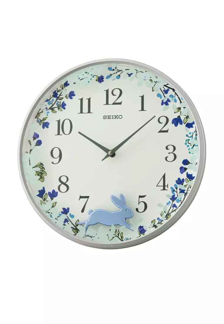 Jual Seiko Jam Dinding SEIKO Analog Grey Matte Case White Dial Wall ...