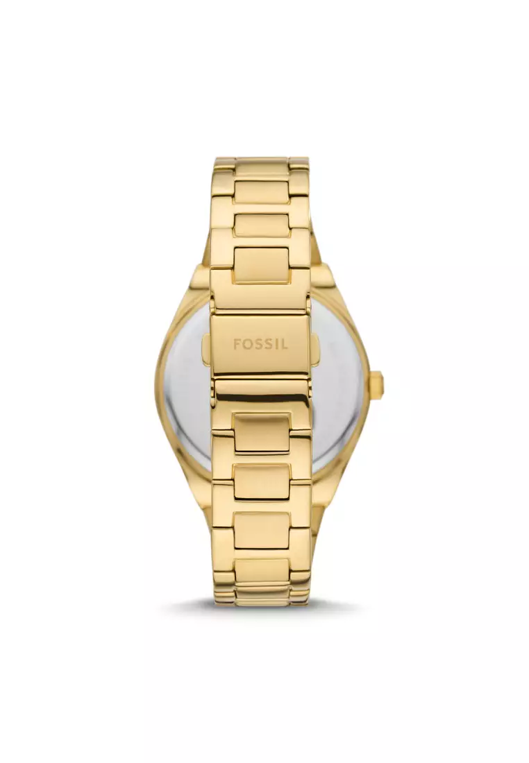 Fossil Scarlette Three-Hand Date Gold-Tone Stainless Steel Watch ES5299 ...