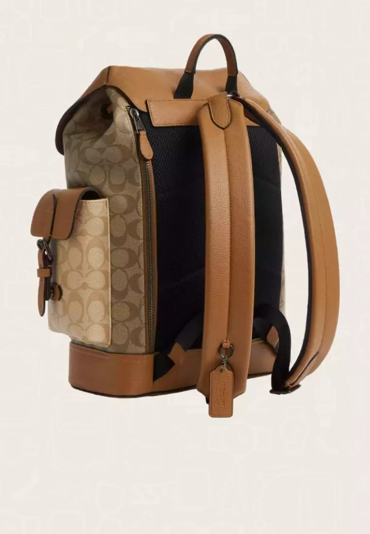 Jual Coach Coach Hudson Backpack In Colorblock Signature Canvas Light ...