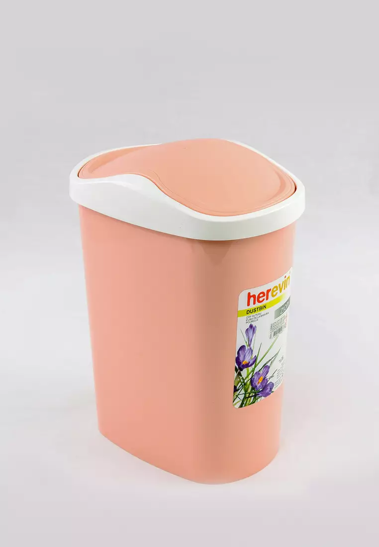 Buy Herevin Herevin 10L Zion Dustbin - Pink Online | ZALORA Malaysia