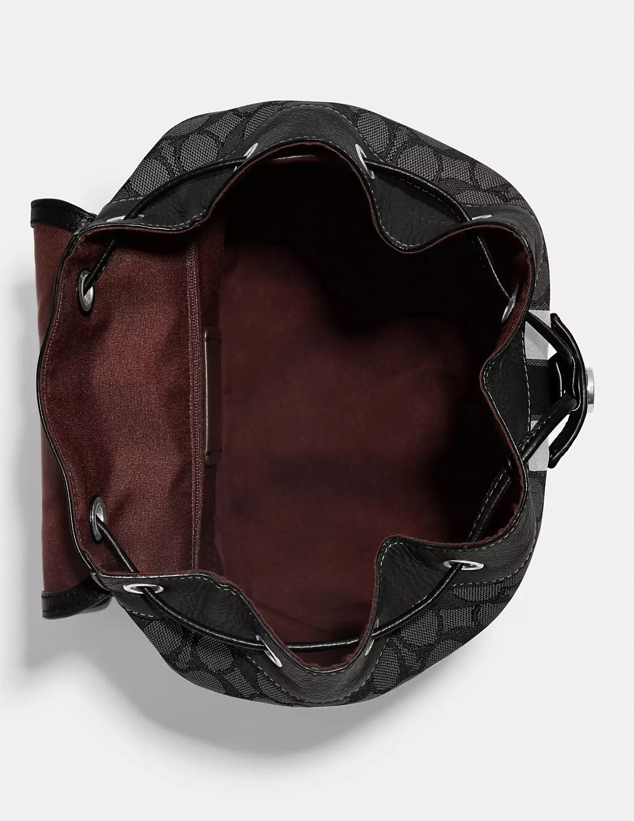 Jual Coach Coach Dempsey Drawstring Backpack In Signature Jacquard With ...