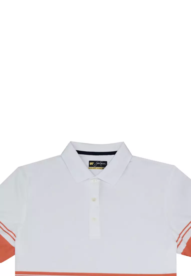 Buy Jack Nicklaus Reverse Stripe Polo Autumn Peach 2025 Online | ZALORA ...