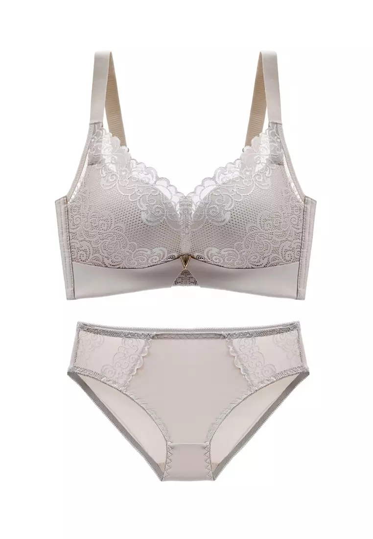 Buy ZITIQUE Women's Luxury Elegant Lace-trimmed Non-wired Seamless ...