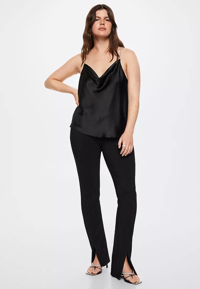 Buy Mango Cami Top With Jewel Straps 2025 Online | ZALORA Philippines