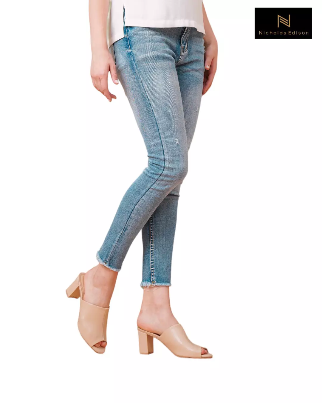 Jual NICHOLAS EDISON Nicholas Edison Heel Vita Beige Original 2025 ...