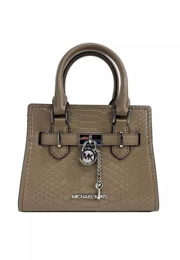 Jual MICHAEL KORS MICHAEL KORS HAMILTON Women's Light Brown Signature Lock Handbag Original 2024 ...