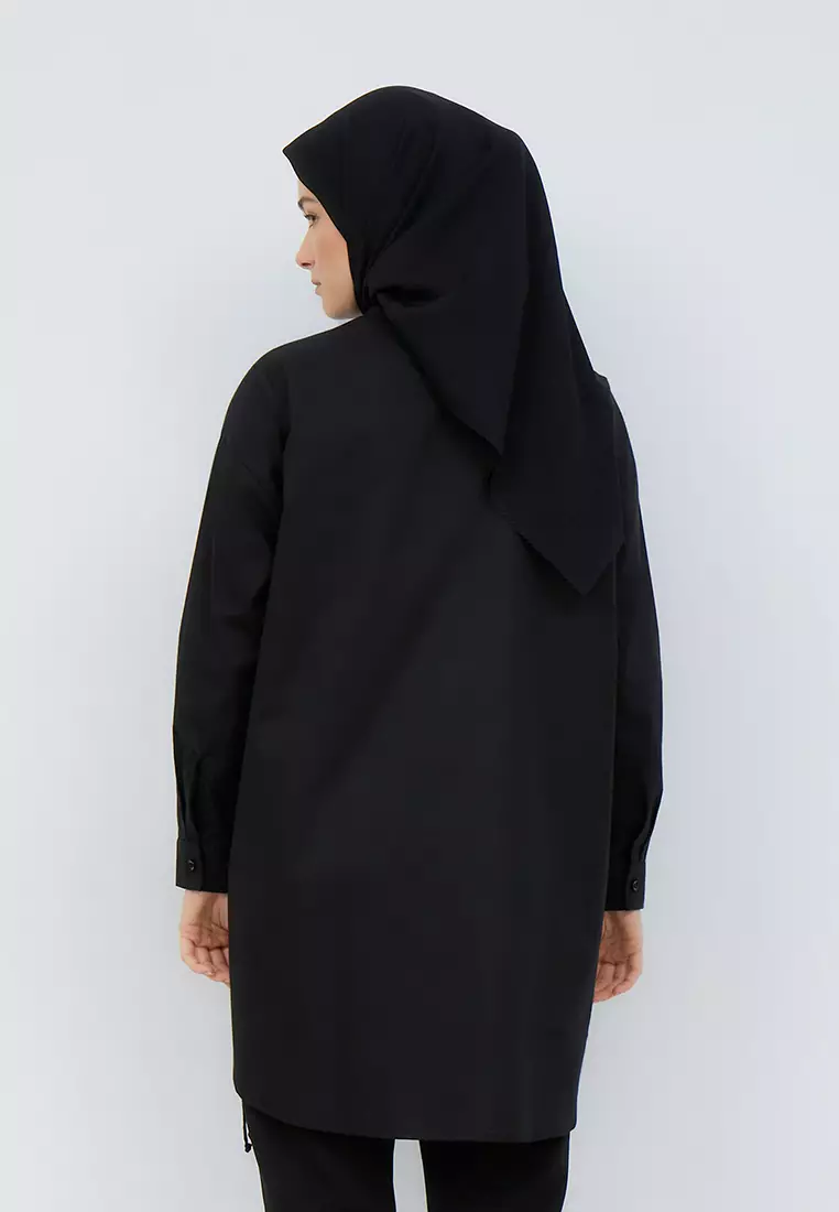 Jual Jenahara OVERSIZED DRAWSTRING SHIRT 22D008 Original 2026 | ZALORA ...