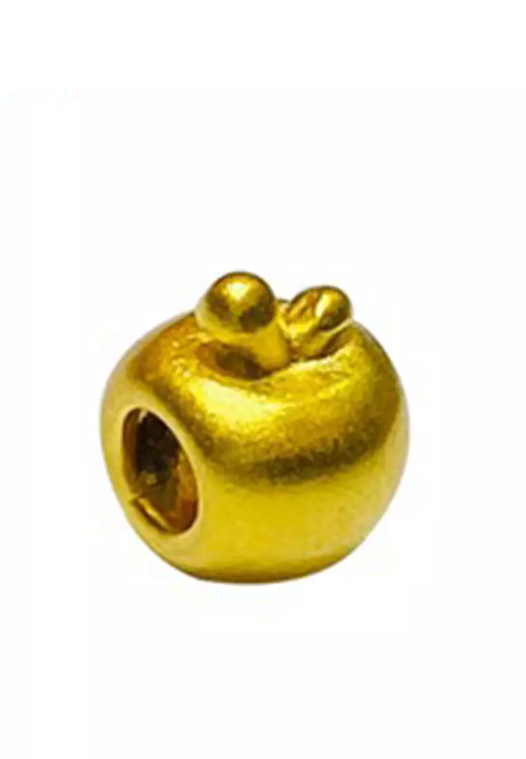 Buy LITZ [SPECIAL] LITZ 999 (24K) Gold Matte Apple Charm 蒙面苹果 EPC1003B ...