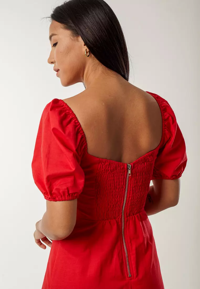 Dressing Paula Puff Sleeve Slit Dress 2025 | Buy Dressing Paula Online ...