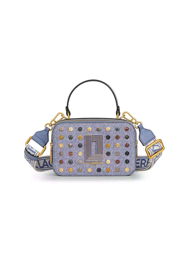 Jual KARL LAGERFELD Karl Lagerfeld Simone Multi Rivet Camera Bag ...