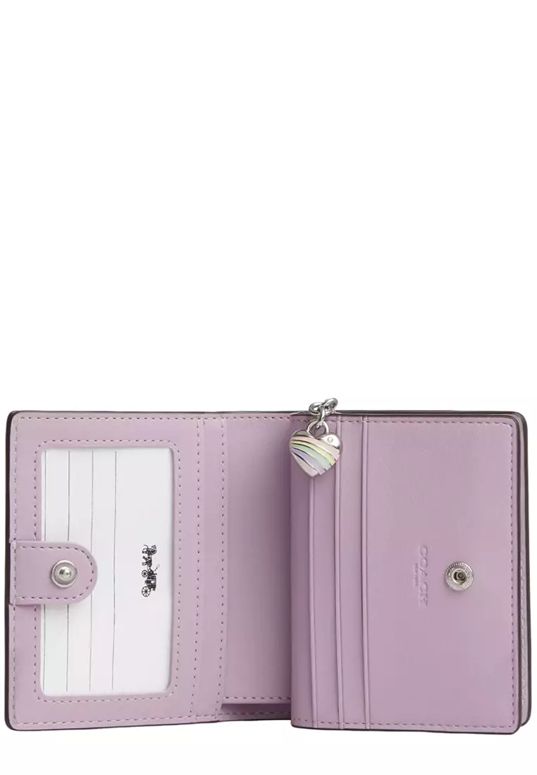 Buy Coach Snap Wallet In Signature Leather With Heart Charm - Light ...