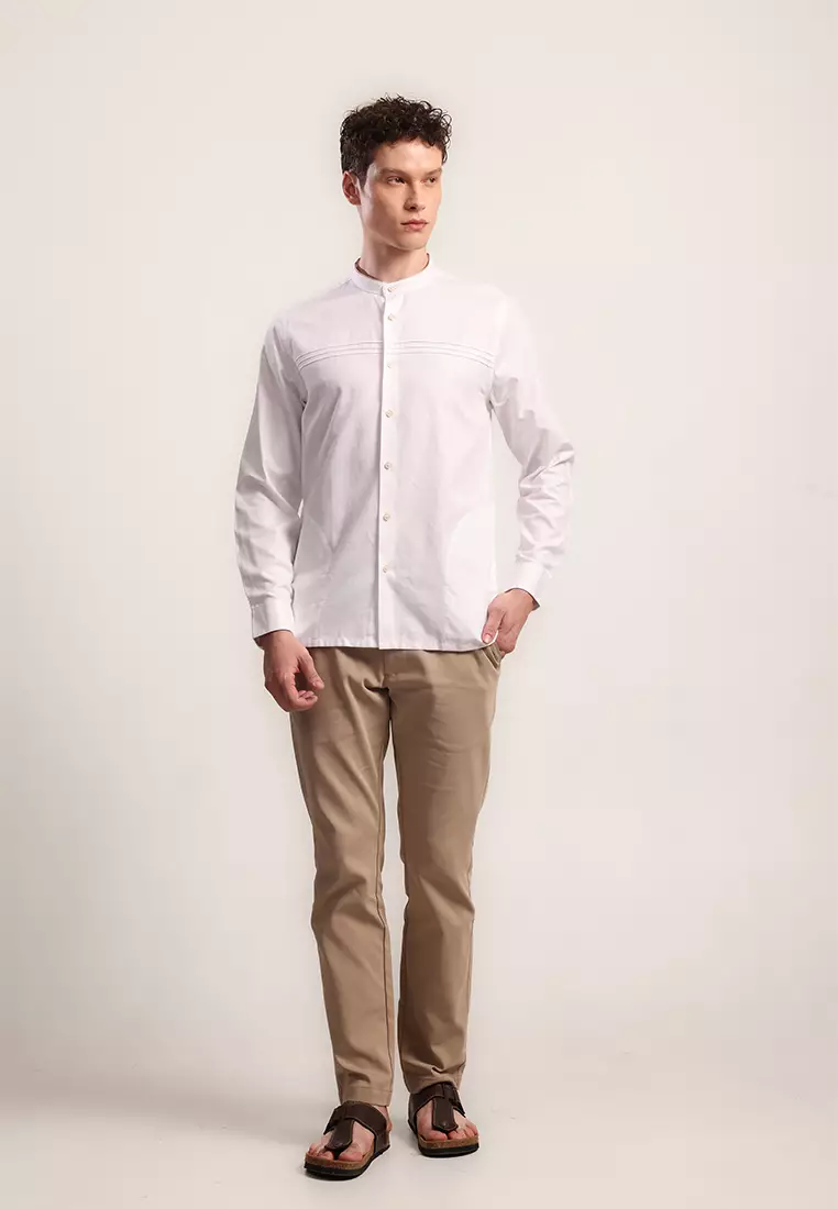 Jual MOC MOC Kemeja Koko Lengan Panjang Pria Arman - White Original ...