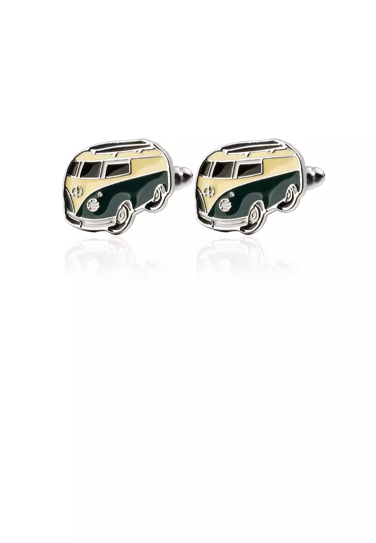 Buy SOEOES Simple and Fashion Enamel Bus-shaped Cufflinks 2025 Online ...
