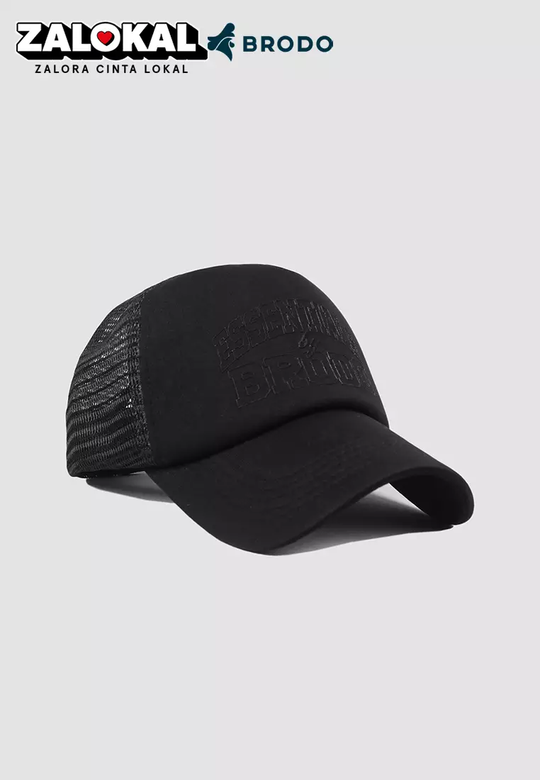 Jual Brodo BRODO - Bigger Trucker Hat All Black Original 2024 | ZALORA ...
