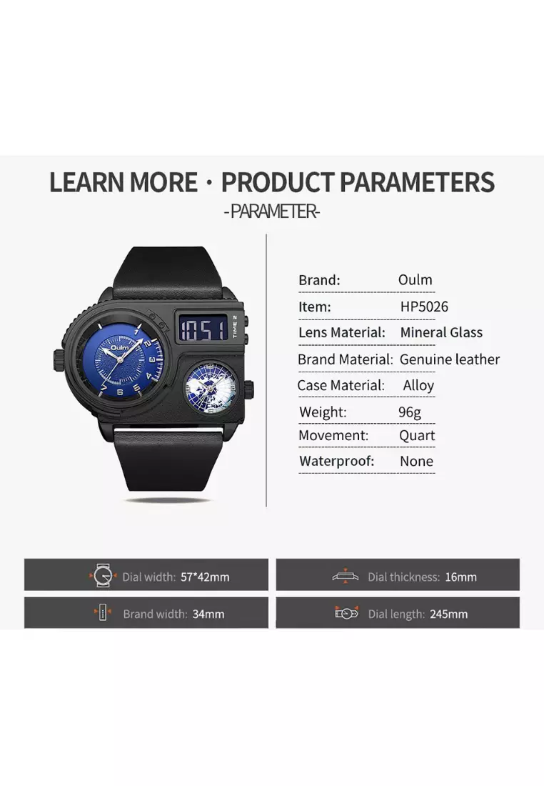 Buy OPCHIC Men's Large Dial Quartz Watch 2025 Online | ZALORA