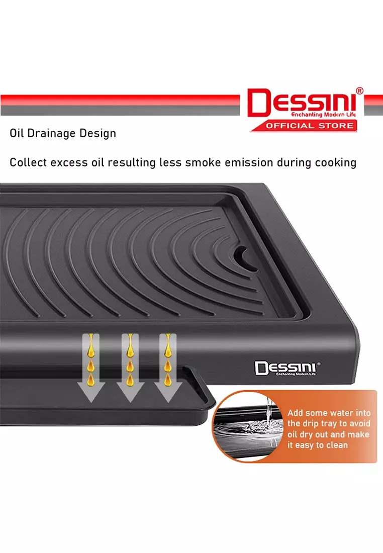 Buy DESSINI DESSINI ITALY Electric BBQ Grill Steak Frying Pan ...
