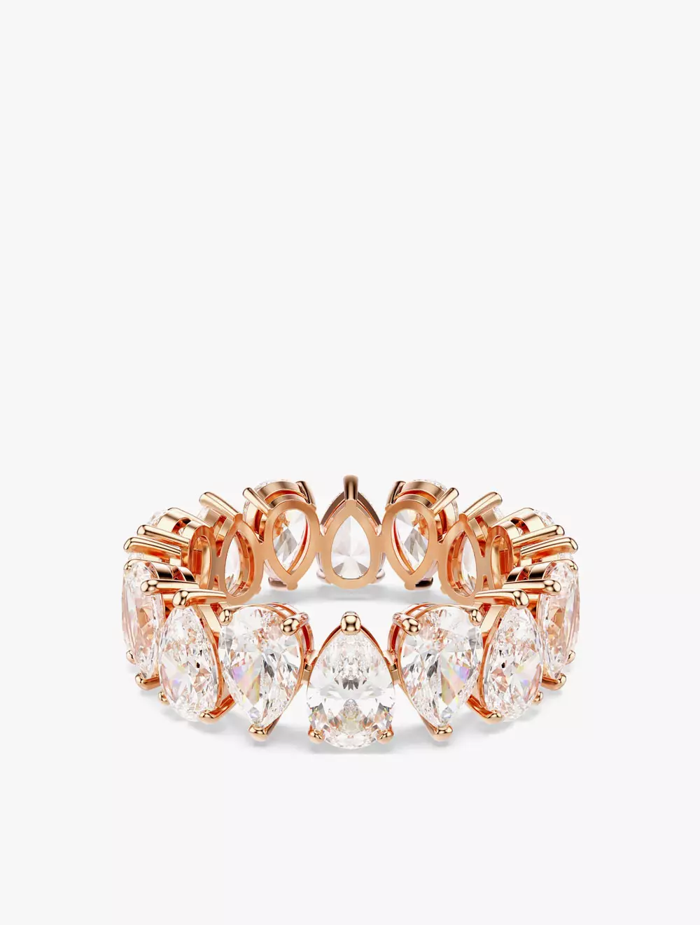 Jual Swarovski Matrix Vittore ring, Pear cut, White, Rose gold-tone ...
