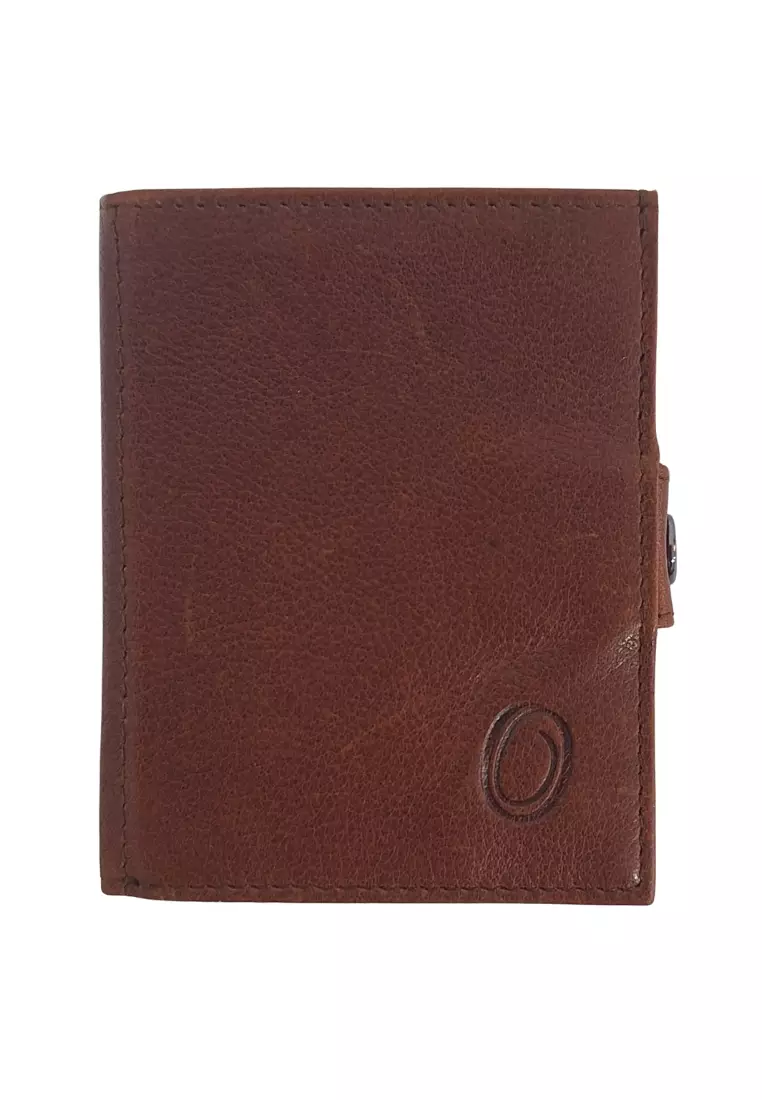 Buy Oxhide Oxhide Compact wallet in Vintage Leather in Brown colour ...