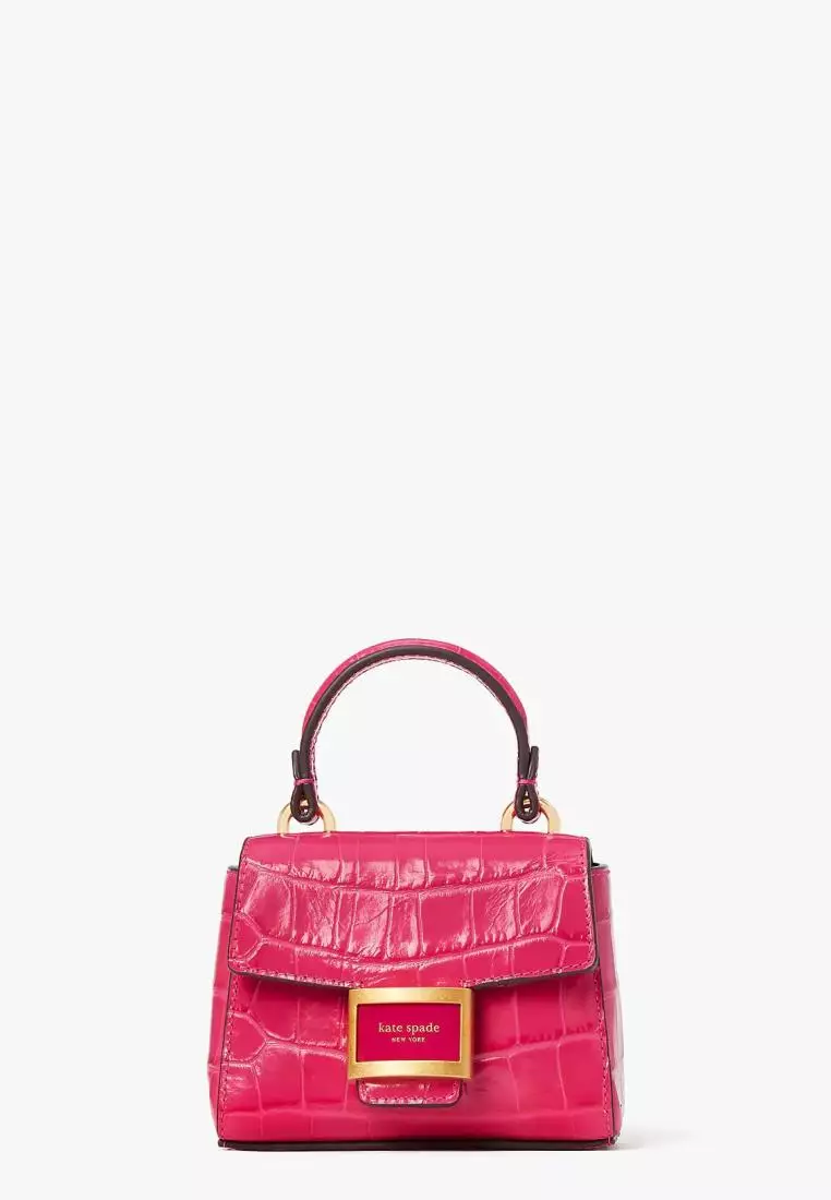 Jual Kate Spade Kate Spade Katy Croc-embossed Micro Top-handle ...