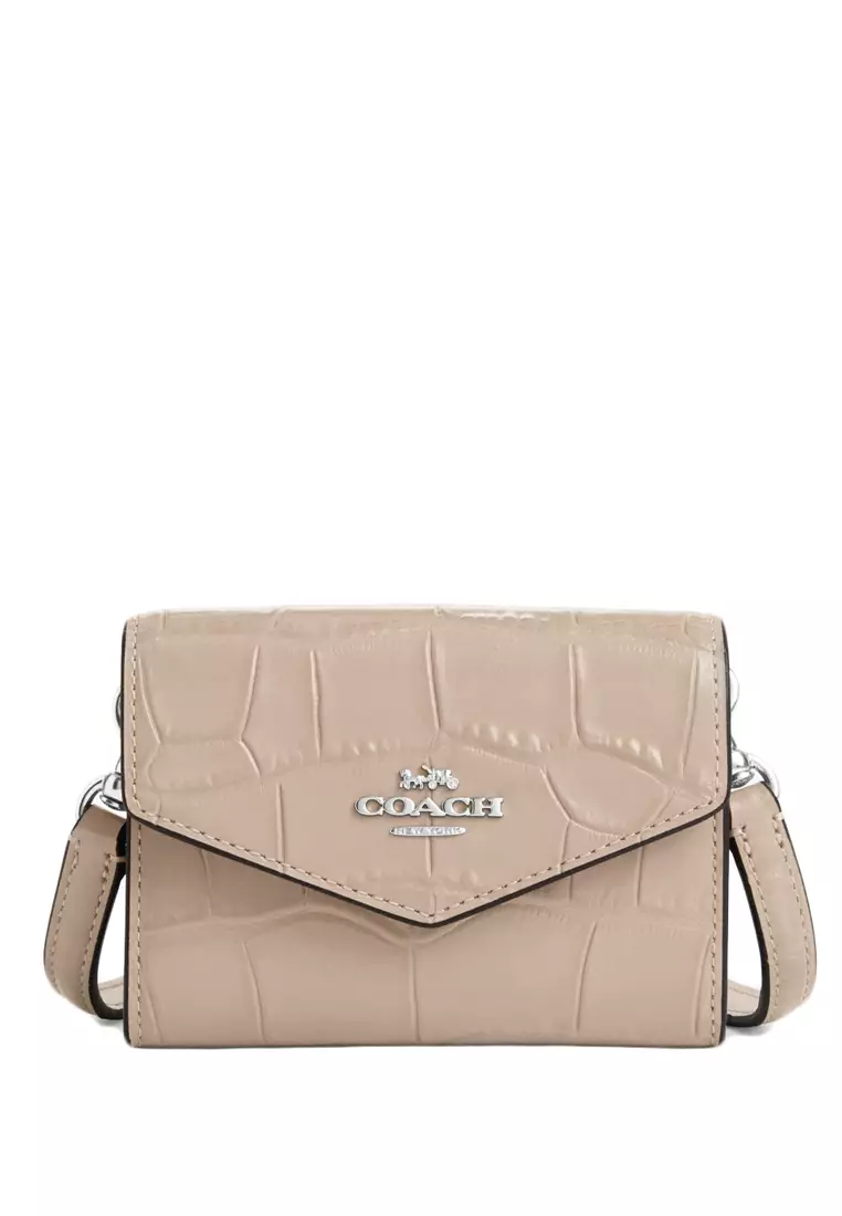 Buy Coach Mini Envelope Wallet With Strap - Stone Online | ZALORA Malaysia