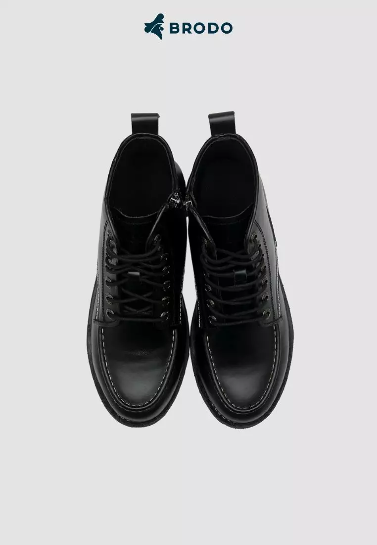 Jual Brodo BRODO - Bianco Boots Full Black Original 2026 | ZALORA ...
