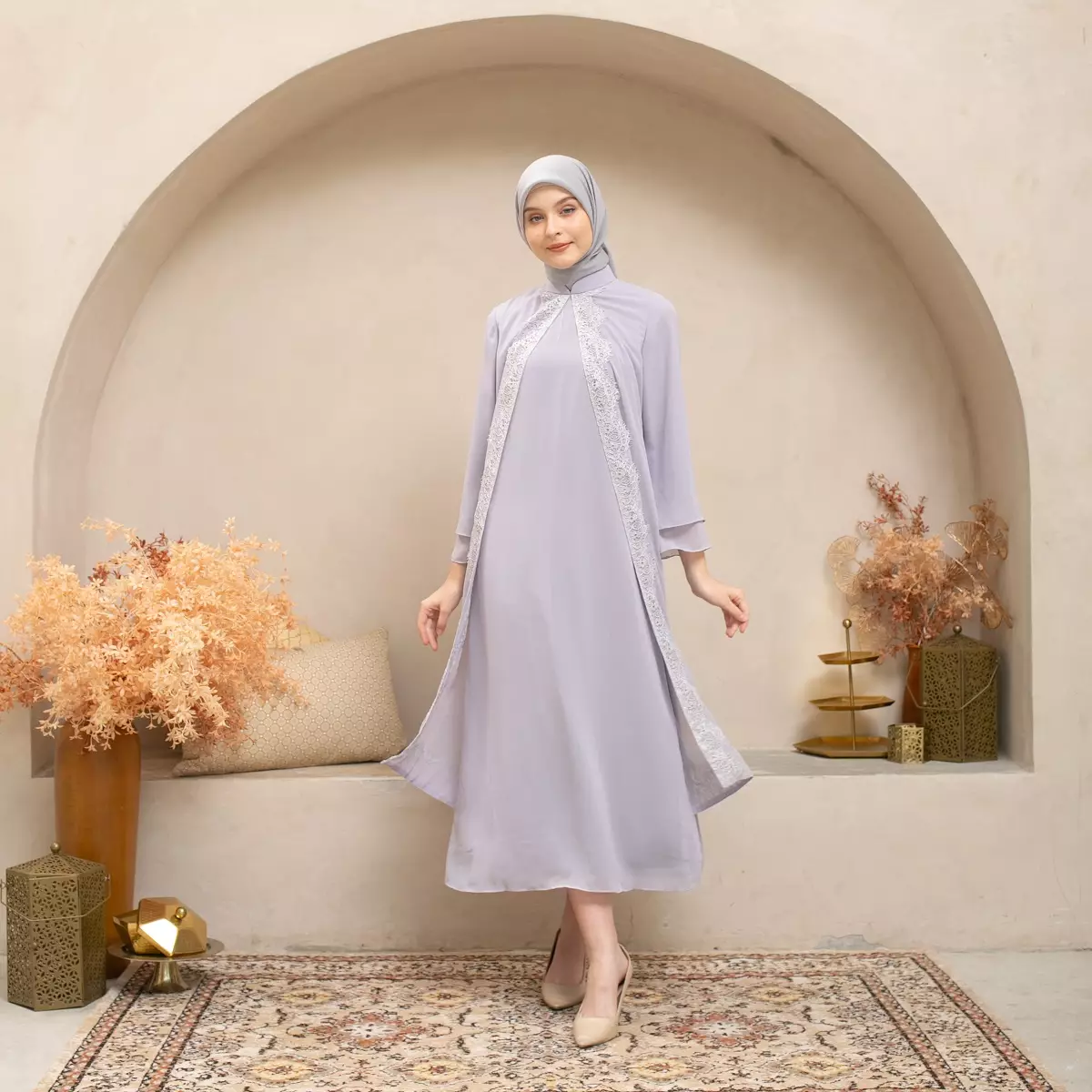 Jual EPC Eddy P Chandra EPC Gamis Anthea - Light Grey - Brocade ...