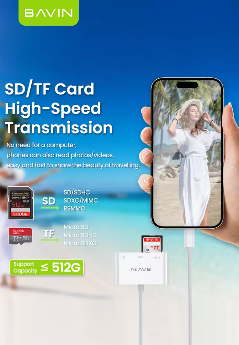 Buy BAVIN Bavin O33 OTG HUB Docking Station iPh Adapter Compatible for ...