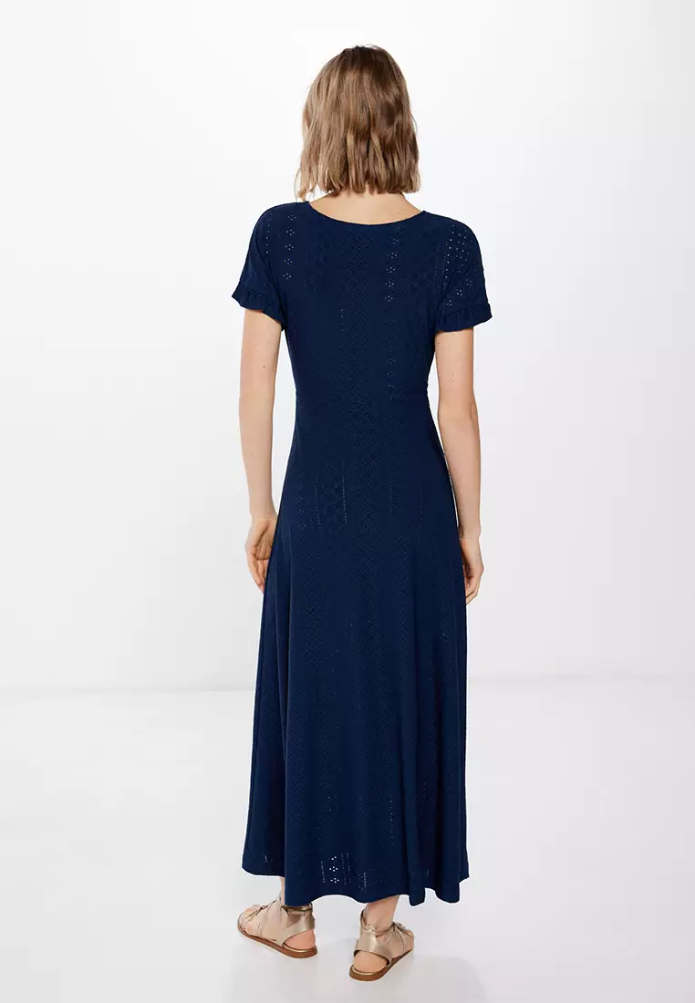 Buy Springfield Tassel Lace Neckline Midi Dress 2025 Online | ZALORA ...