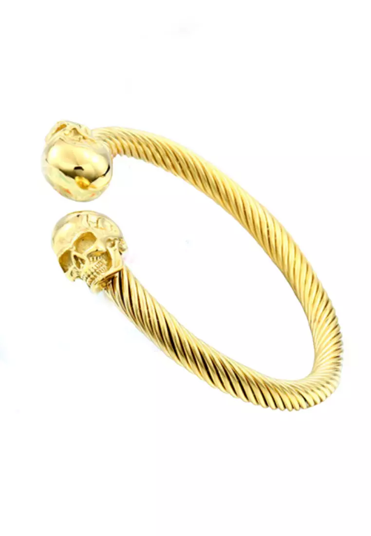 Buy LYCKA JSC462-61mm Gold Skull Bangle 2025 Online | ZALORA