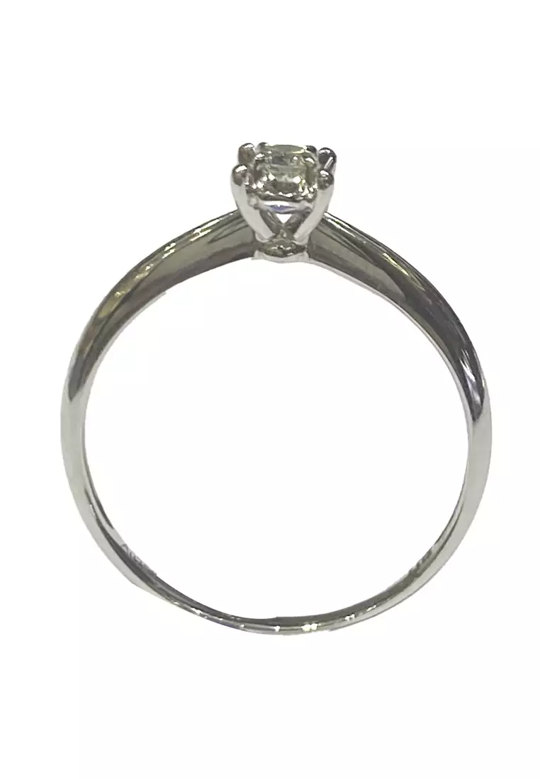 Buy LITZ LITZ 18K White Gold Diamond Ring DR150 Online | ZALORA Malaysia