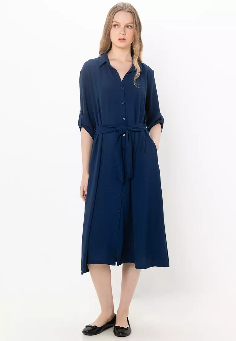 Buy Happiness Istanbul Belted Shirt Dress 2025 Online | ZALORA