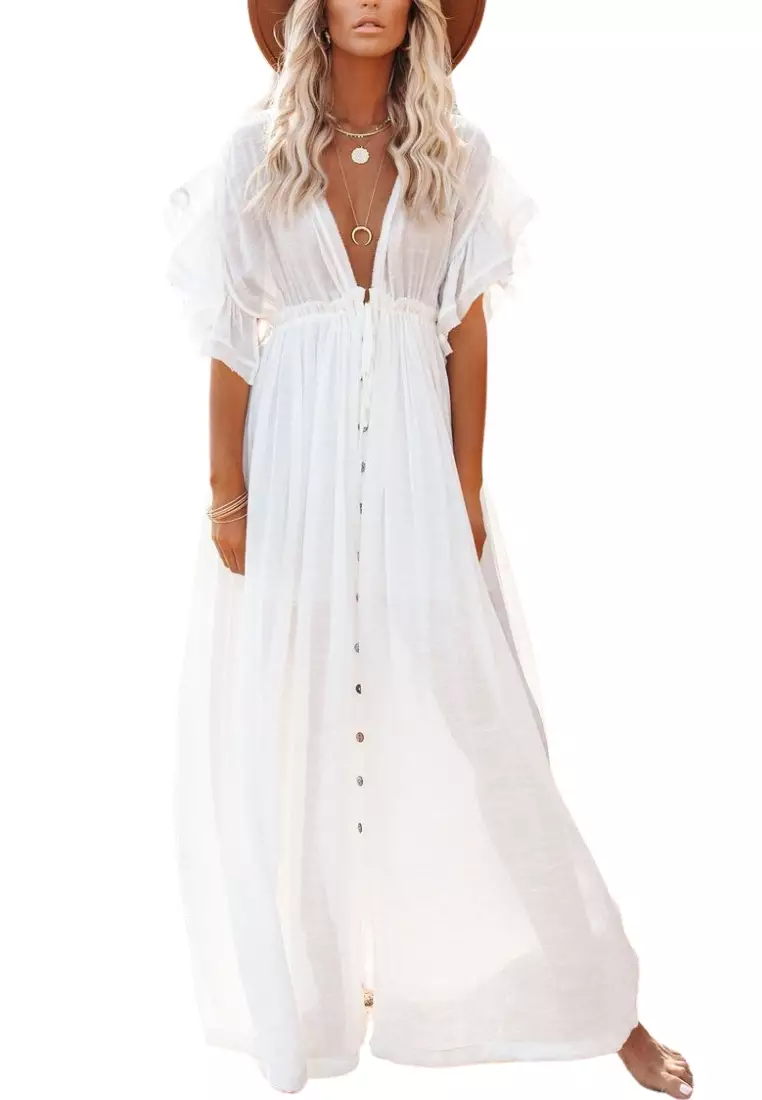 Buy THE LOUNGE EDIT Eshana Dress - White 2025 Online | ZALORA Philippines