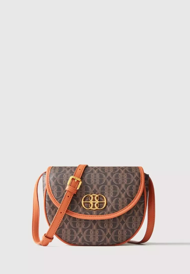 Jual Bonia La Luna Monogram Crossbody Bag Brown Original 2025 | ZALORA ...