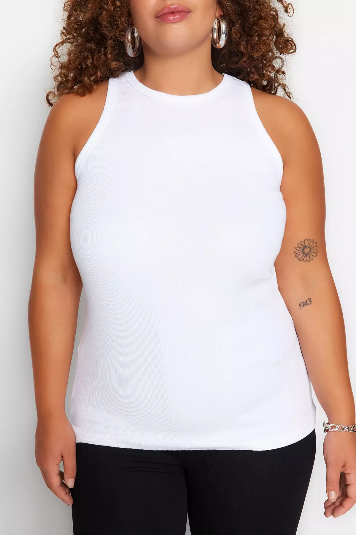 Buy Trendyol Plus Size Ribbed Tank Top 2025 Online | ZALORA Philippines