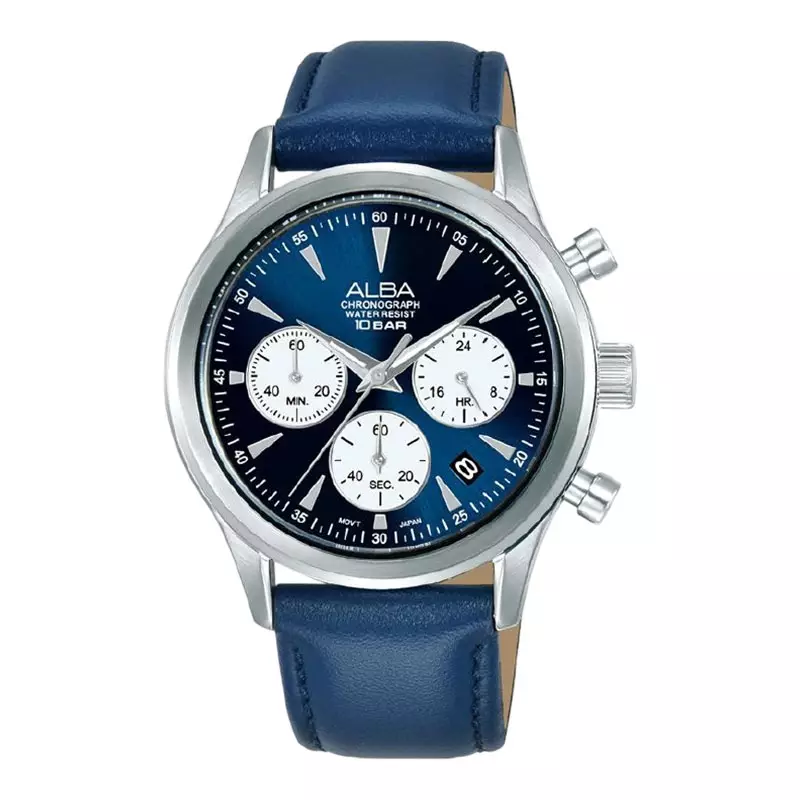 Jual Alba Jam Tangan Pria Alba AT3K57X1 Men Chronograph Blue Dial Blue ...