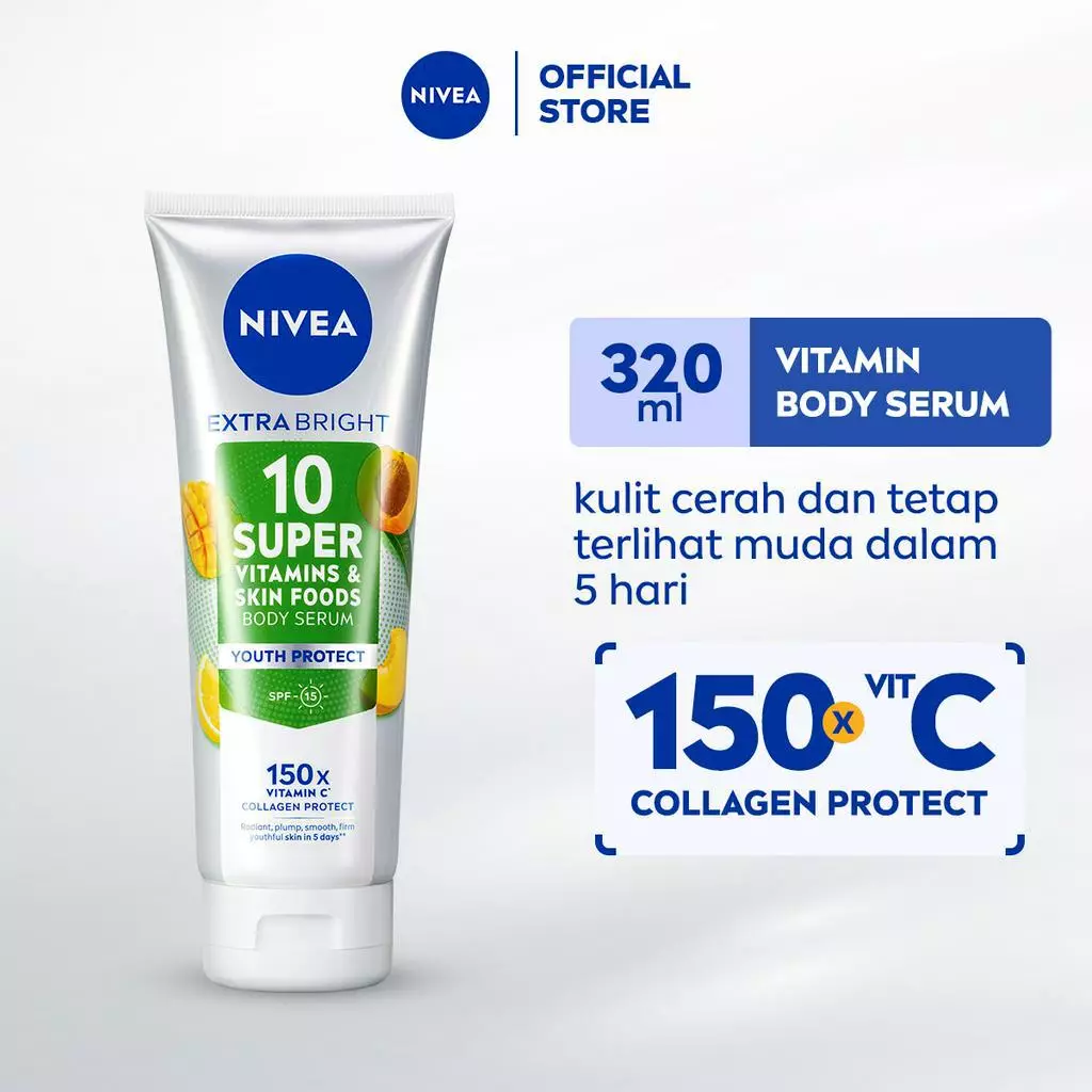 Jual Nivea NIVEA Body Serum Extra Bright 10 Super Vitamins & Skin Foods ...