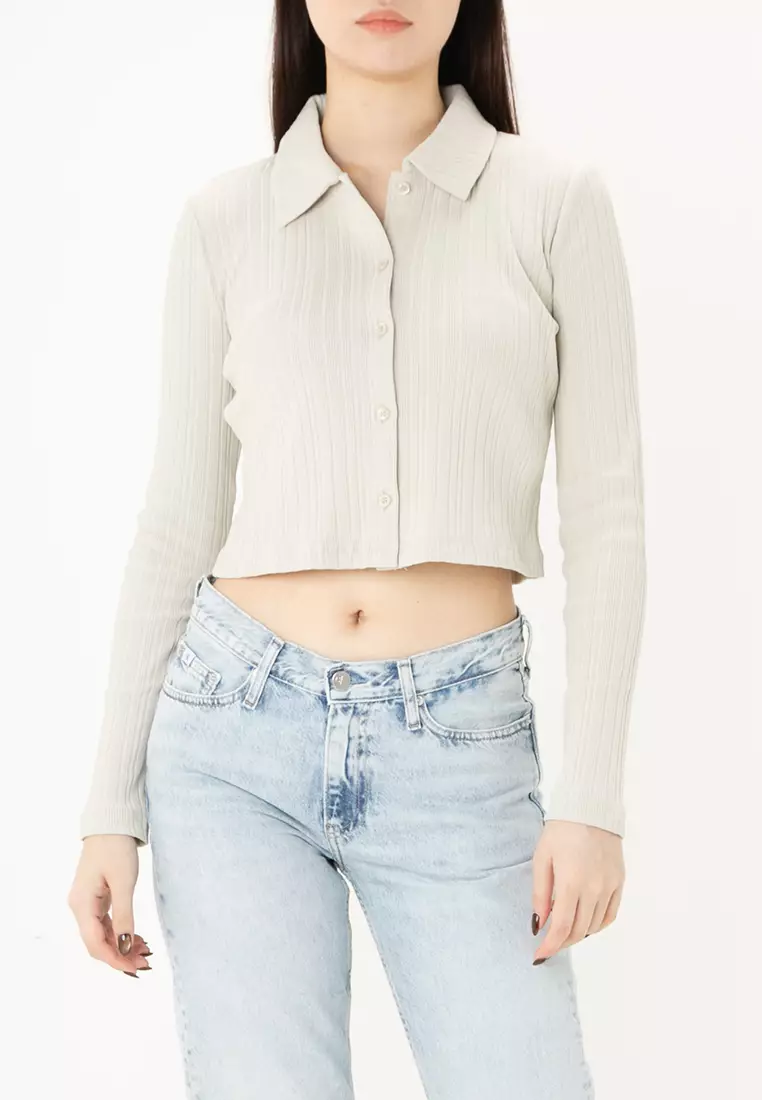 Buy Calvin Klein Knit Button Up Polo Top 2026 Online | ZALORA