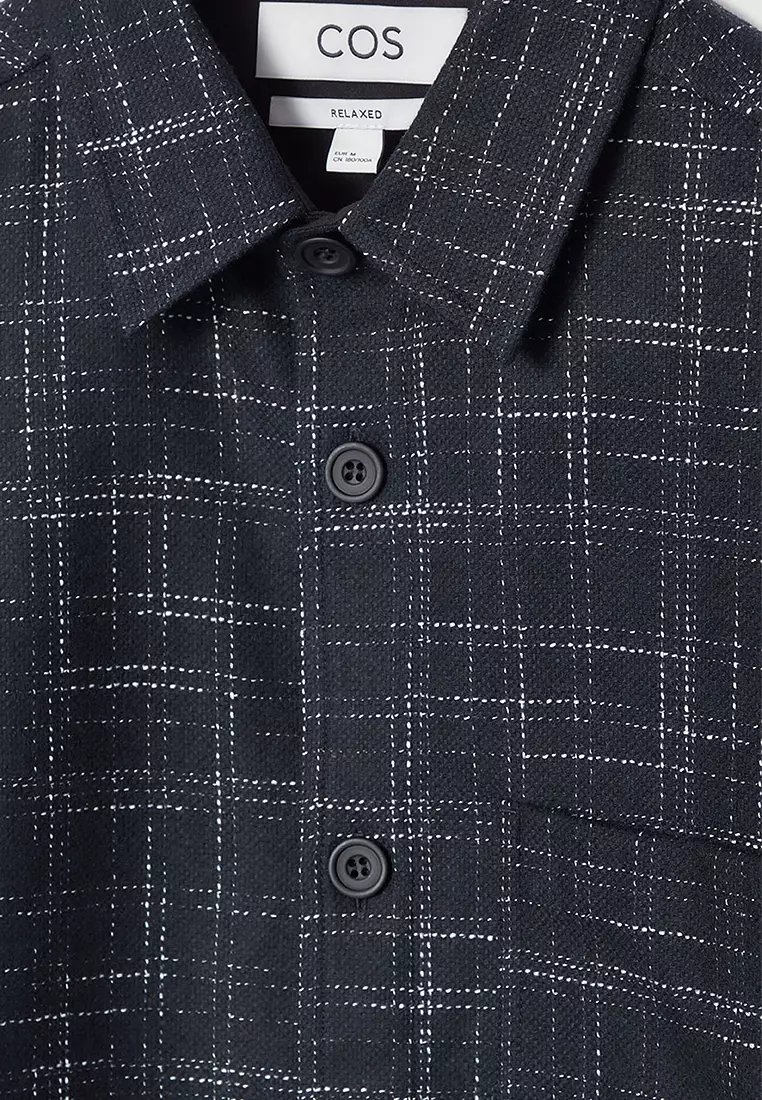 Buy COS Relaxed Checked Wool Overshirt 2025 Online | ZALORA