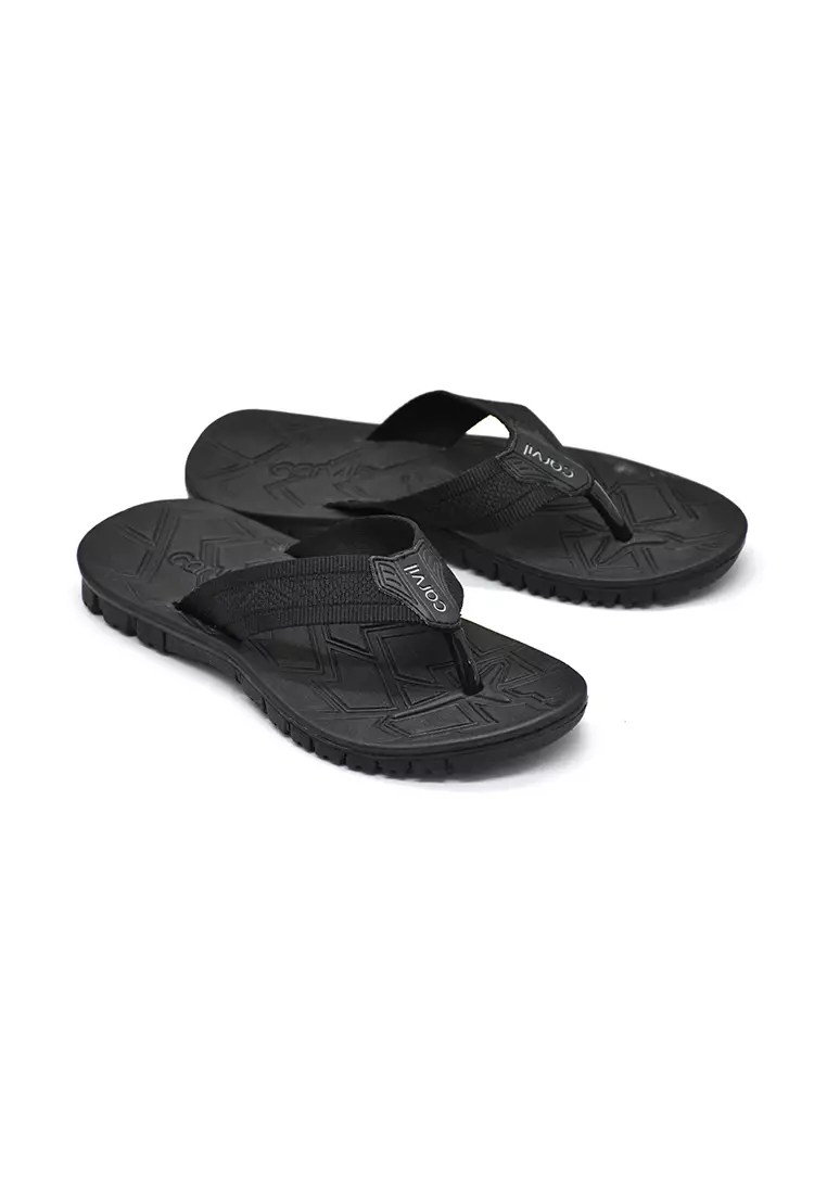 Jual Carvil Carvil Sandal Pria Brady-Me Black Original 2025 | ZALORA ...