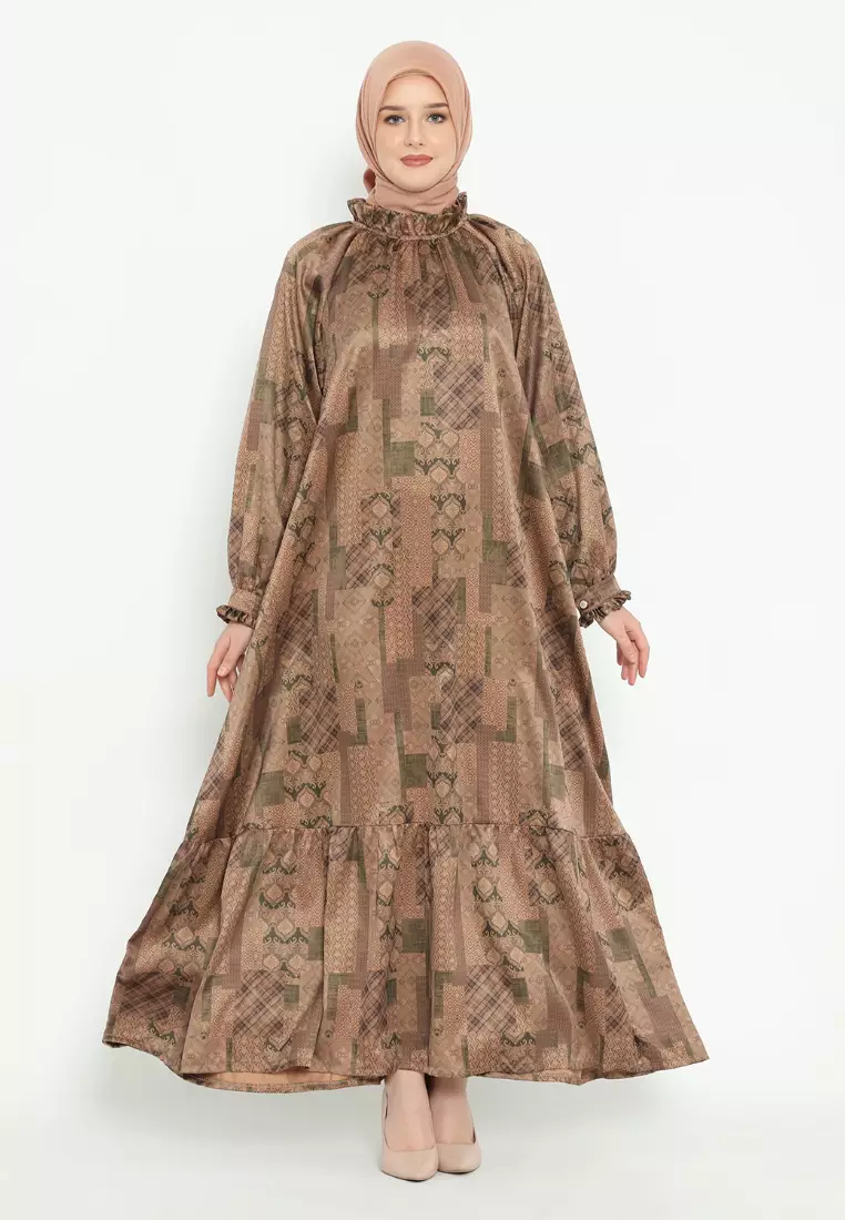 Jual FAME Casma Maxi Dress Gamis Casual Terbaru - 9911188 Original 2024 ...