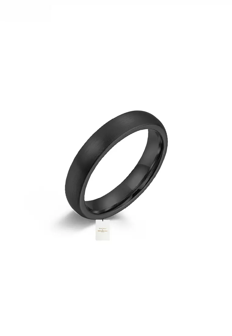Buy HAPPY FRIDAYS Matte Brushed 4mm Tungsten Steel Ring JW QF-029.4 ...