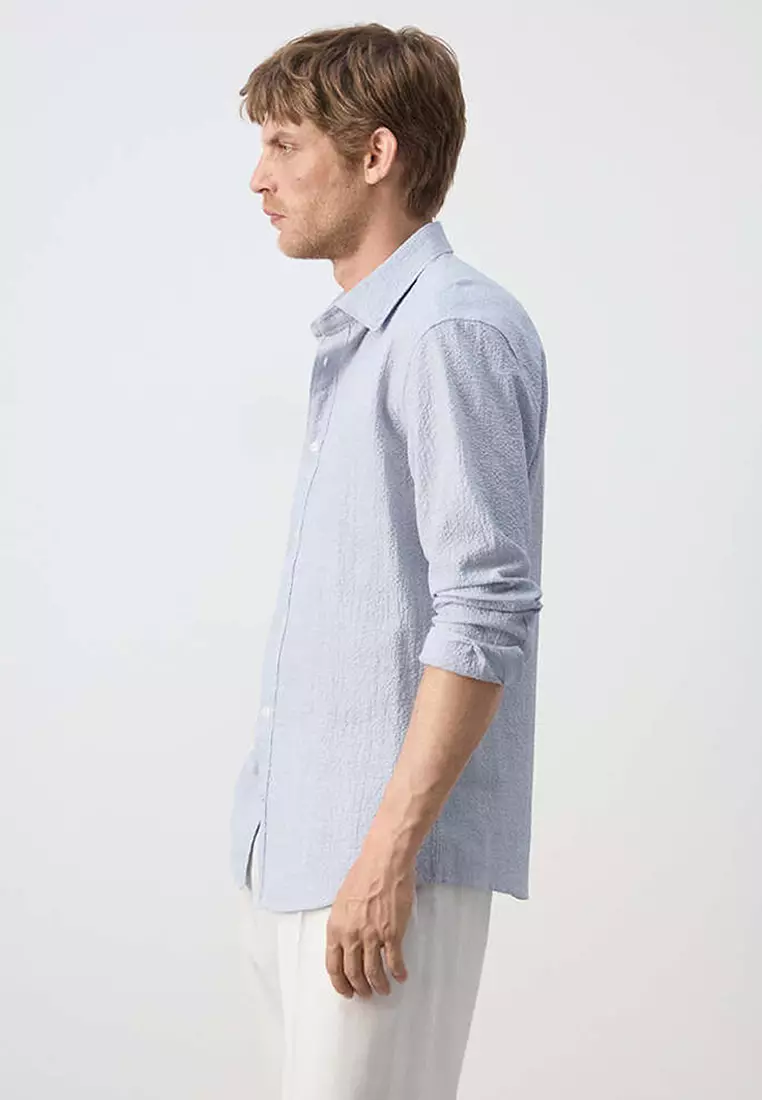 Buy MANGO Man Seersucker Texture Shirt 2026 Online | ZALORA