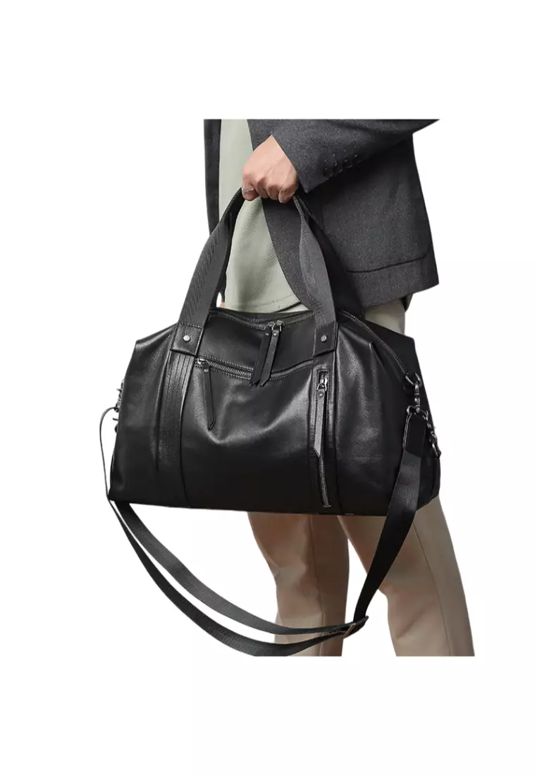 Buy Lara High End Genuine Leather Men's Short Trip Messenger & Handbag ...