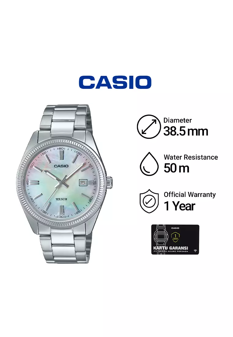 Jual CASIO Casio MTP-1302DS-7AV - Jam Tangan Analog Pria - All Silver ...