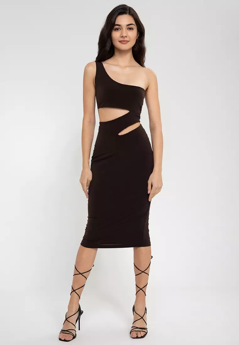 Buy Heather Clothing Hailey Cut-out Bodycon Mini Dress 2026 Online ...