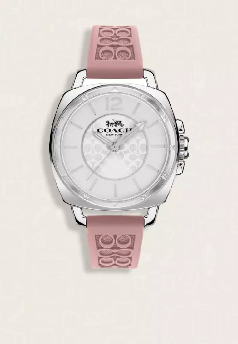 Jual Coach Jam Tangan Wanita Coach Boyfriend Rubber Strap Pink Original ...