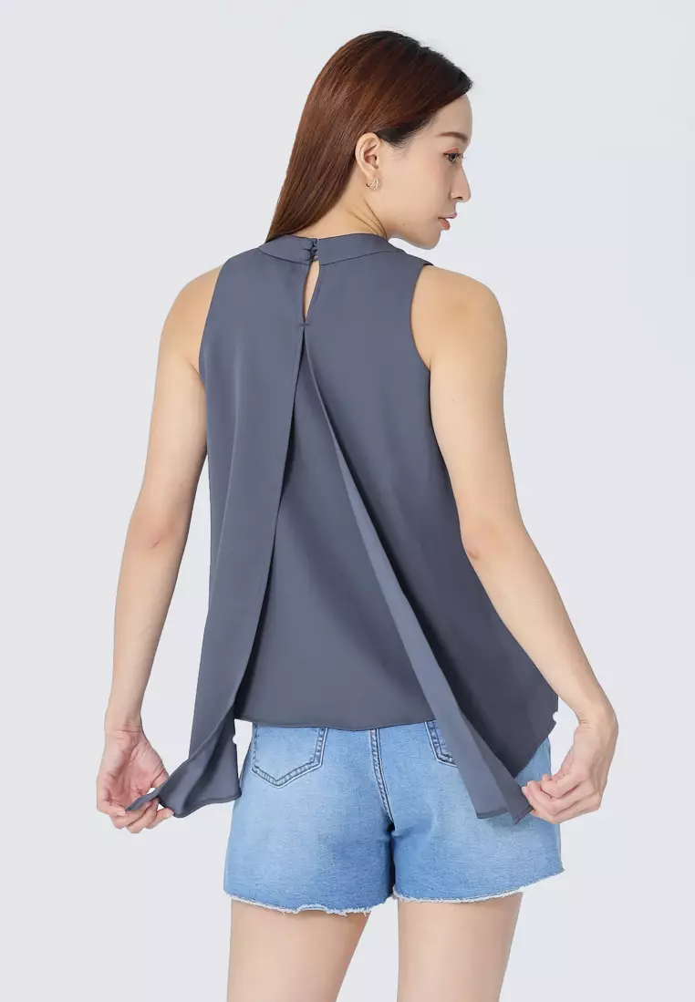 Buy MMRS. Garb Erinn Mock Neck Asymmetric Top - Cool Gray 2025 Online ...
